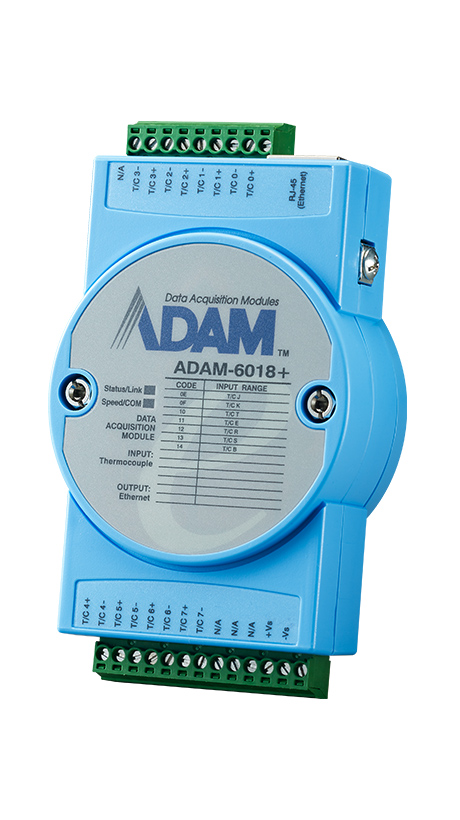 ADAM-6018+ - 8Thermocouple IoT Modbus/SNMP/MQTT Ethernet Remote I/O - 研华